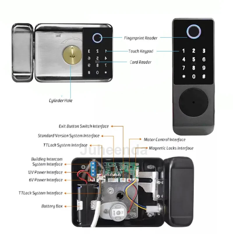 Waterproof Smart Lock Wifi Double Side Fingerprint Lock Gate Electronic ...