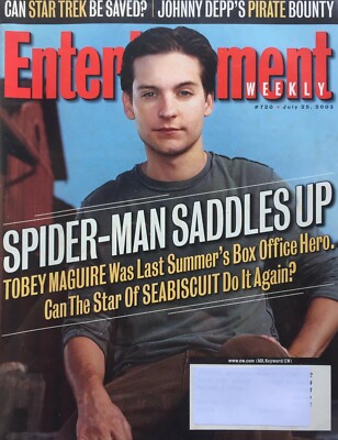 TOBEY MAGUIRE July 2003 ENTERTAINMENT WEEKLY Magazine JOHNNY DEPP ...