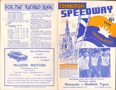 EDINBURGH v Sheffield. July 20, 1963 Programme +++ FREE UK POSTAGE ...