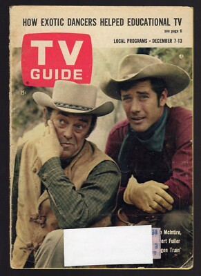 COVERS ONLY ~ ROBERT FULLER & JOHN McINTIRE WAGON TRAIN / 1963 TV GUIDE ...