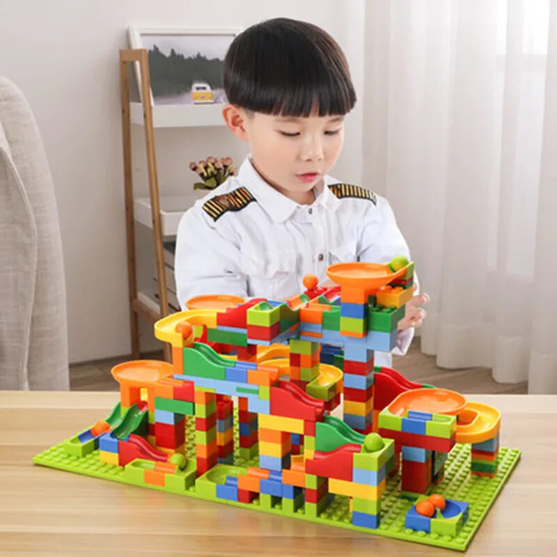 168-336PCS Marble Race Run Blocks Maze Ball Track Building Blocks ...