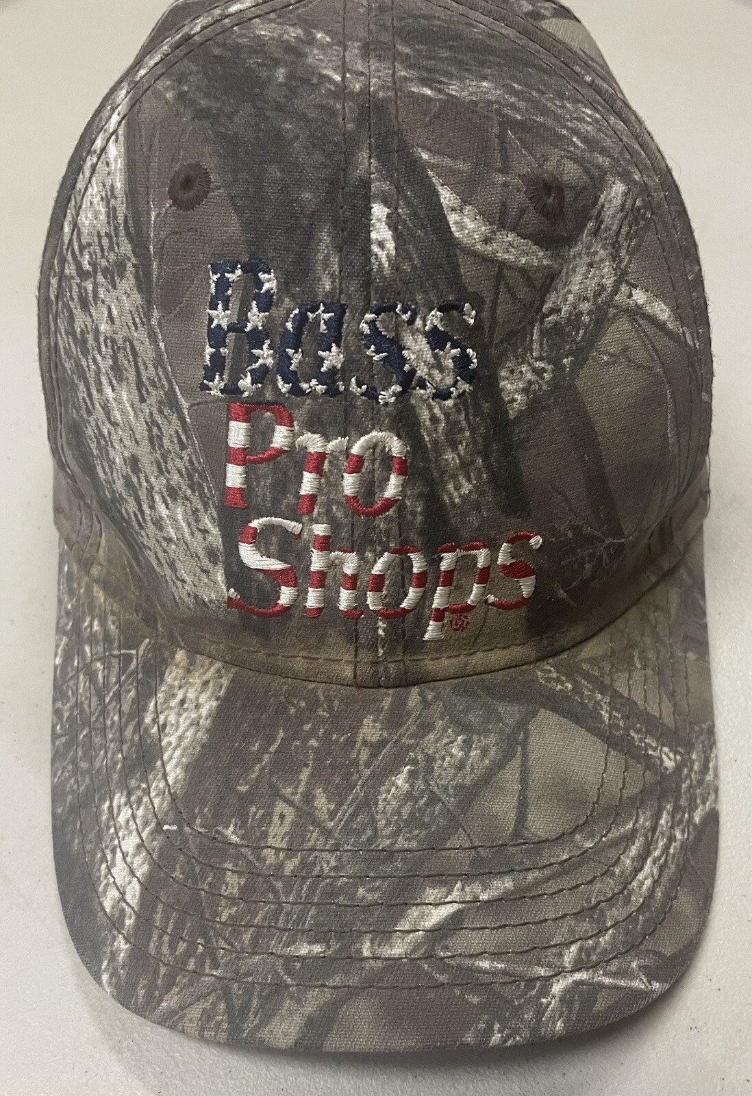 RARE BASS PRO SHOP MENS CAMOUFLAGE-FLAG COLOR EMBROID… - Gem