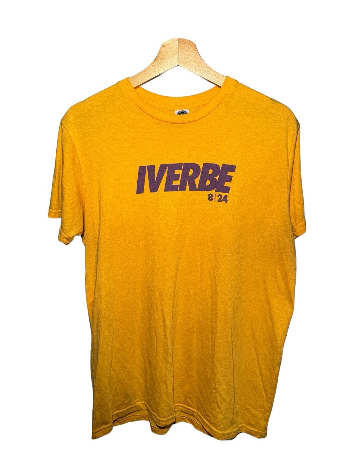 Kobe Bryant ‘IVERBE’ T-shirt Size Small Short Sleeve Yellow Tee Made in USA | eBay