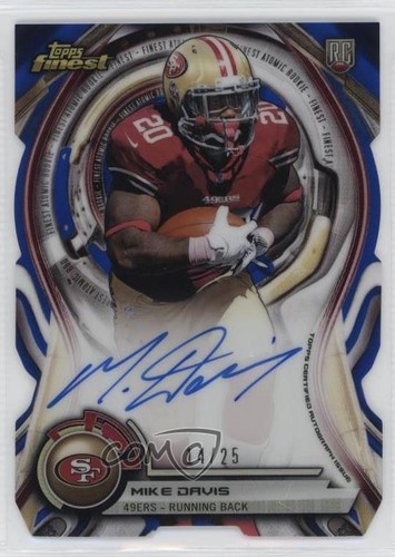2015 Topps Finest Atomic Rookies Die-Cuts Blue Refractor /25 Mike Davis ...