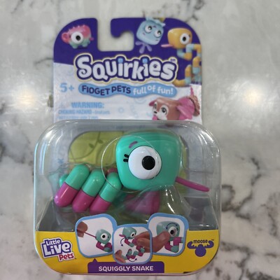 Moose Toys Little Live Pets SQUIGGLY SNAKE Squirkies Fidget, Pink Green ...