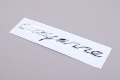 Genuine Porsche Cayenne Decklid Emblem Rear Chrome Finish OEM ...