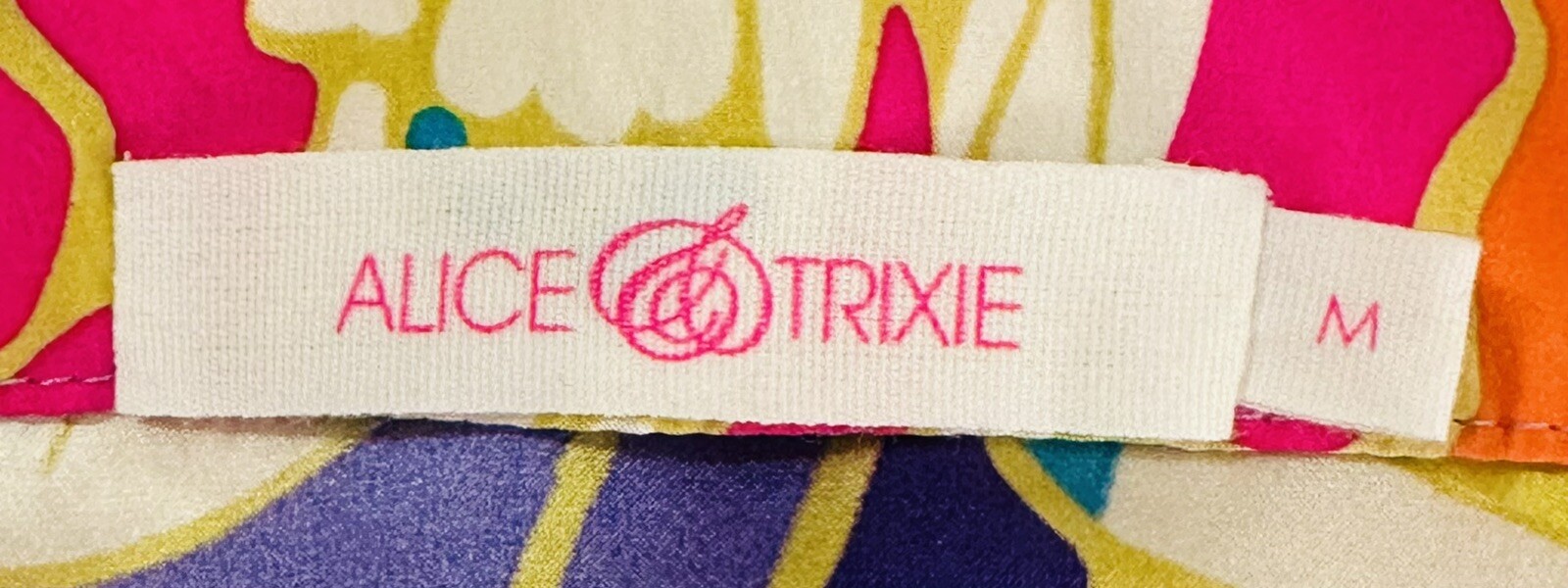 Alice & Trixie Bold Colorful Floral Geometric 100% Si… - Gem