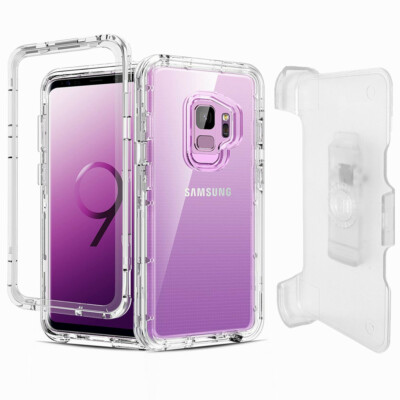 For Samsung Galaxy S9 S9+ Plus Clear Shockproof Defender Hard Case w ...