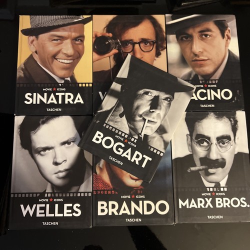 Lot/7 MOVIE ICONS Books Taschen Sinatra Bogart Welles Brando Marx ...