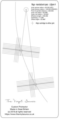 Cartridge Arc Alignment Protractor. For use with Rega Tonearms. | eBay