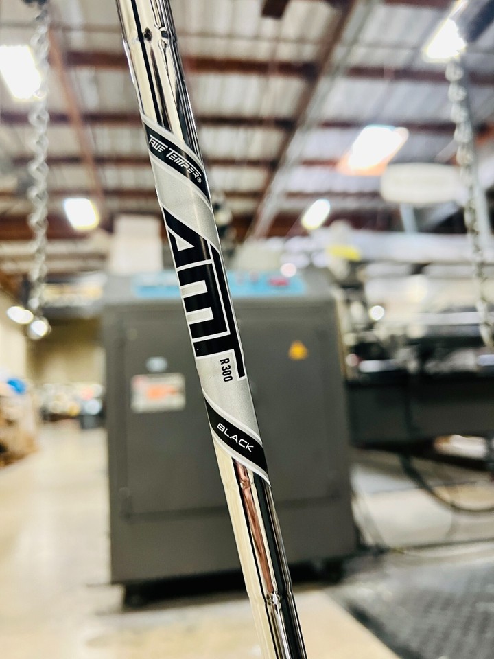 NEW True Temper AMT Black .355" Taper Tip Steel Iron Shafts Set R300 ...