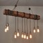 10 Edison Bulbs Rustic Chandelier Farmhouse Industrial Wood Island ...