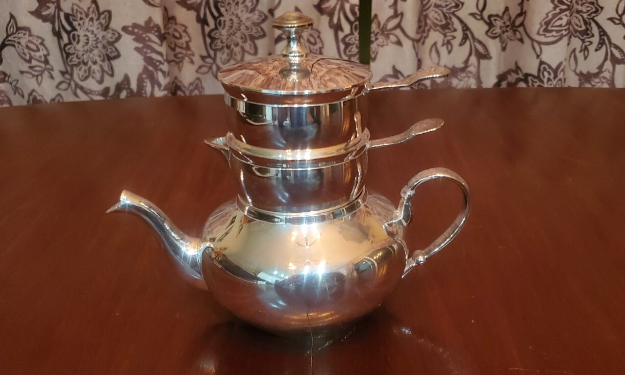 Vintage Silverplate Raj Teapot Set of 4 Restoration Hardware British ...