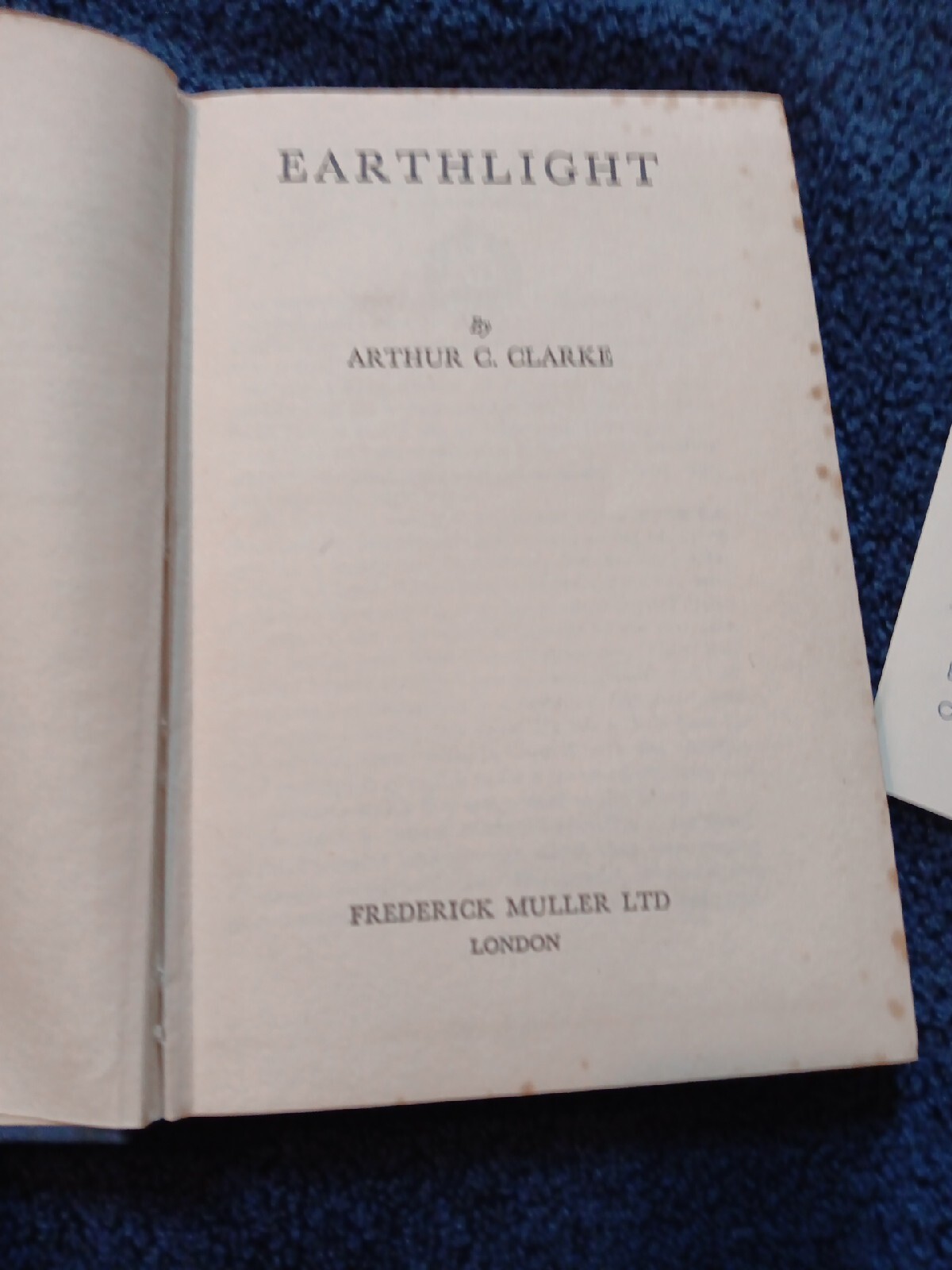 Science Fiction Arthur C. Clarke Earthlight 1955 1st UK DJ VG | eBay