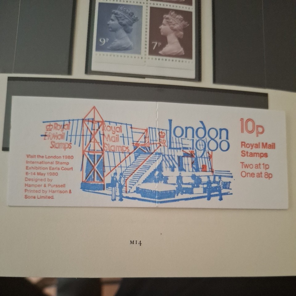 GB QEII 1979 Folded Stamp Booklet 10p FA10 London 1980 Complete August ...