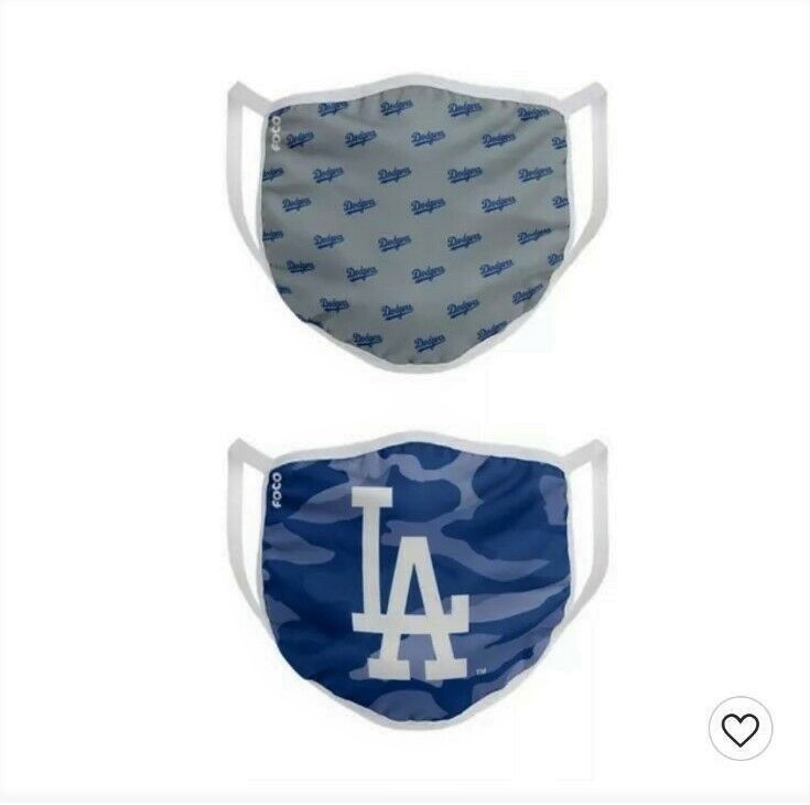 Los Angeles Dodgers ADULT SIZE Gameday Adjustable Face Mask 2pk ...