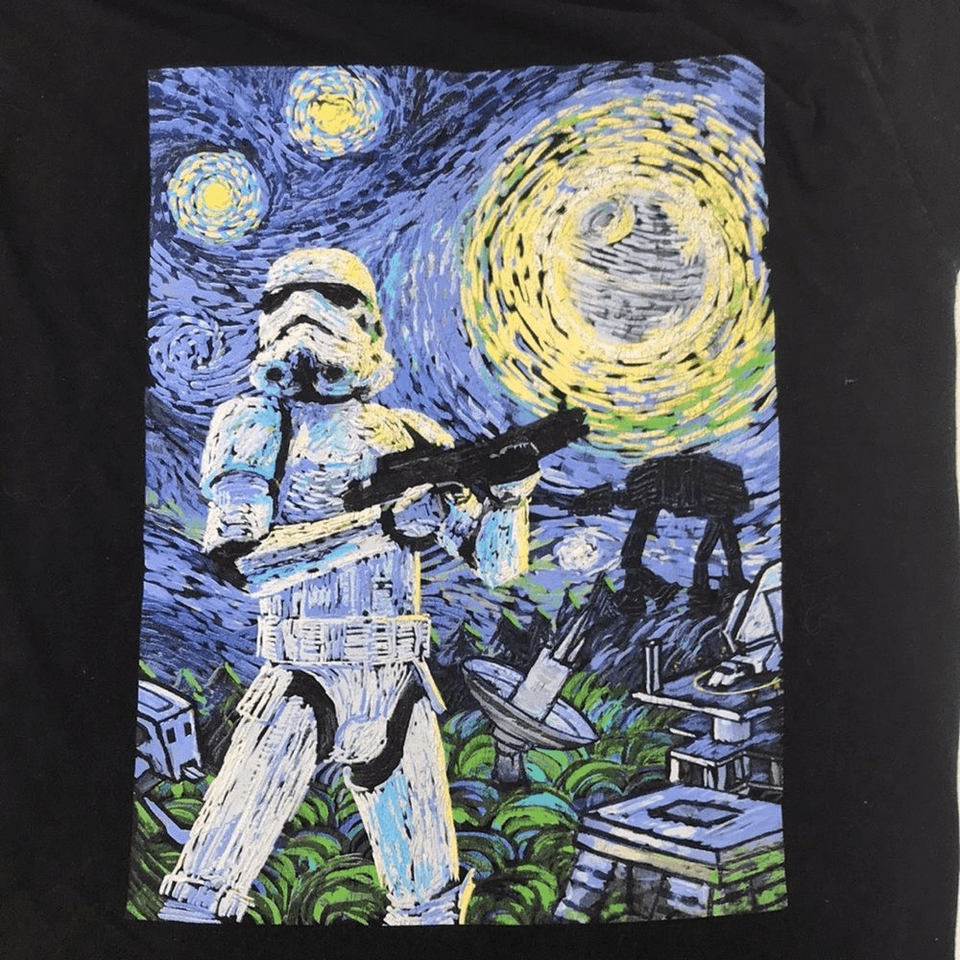 Star Wars Van Gogh Style Stormtrooper Shirt Youth Large Unisex ...