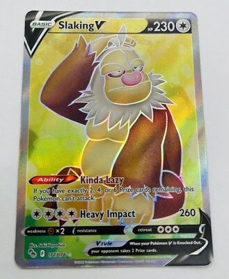 Pokémon TCG Slaking V (Full Art) Pokemon GO 077/078 Holo Ultra Rare ...