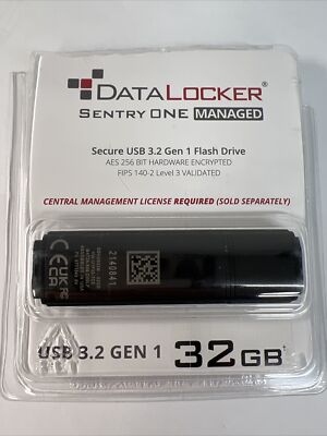 DataLocker Sentry ONE 64GB USB 3.1 Encrypted Managed Flash Drive ...