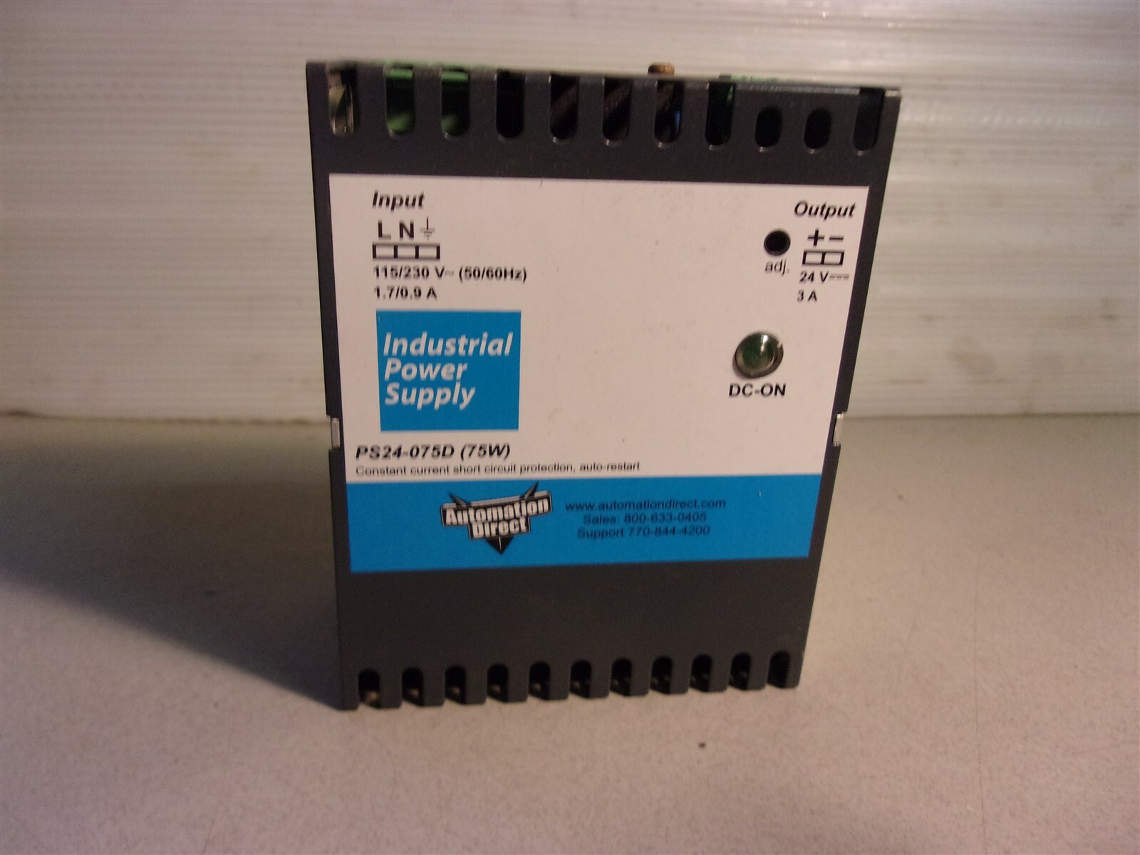 Automation Direct PS24-075 75W Industrial Power Supply 24V@3A *FREE ...