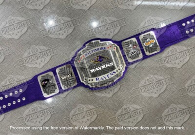 Baltimore Ravens NFL Championship Belt Adult Size 2mm Brass | eBay