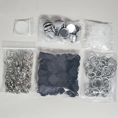 1.25” 1-1/4 inch Versa Back Split Ring/Plastic Tab Key Chain Complete ...