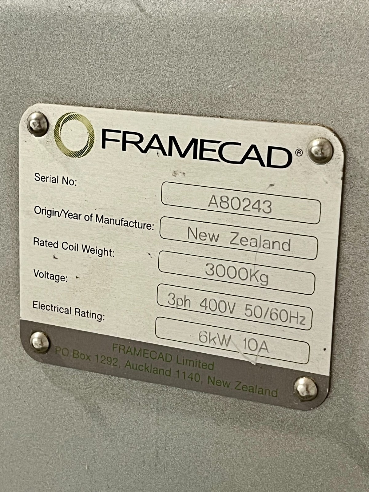 FRAMECAD F450iT Steel Roll Former - Lightly Used (Perfect Condition) | eBay