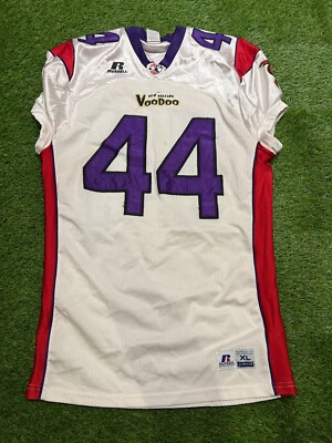 GAME WORN Russell New Orleans Voodoo AFL Football Jersey Roosevelt ...