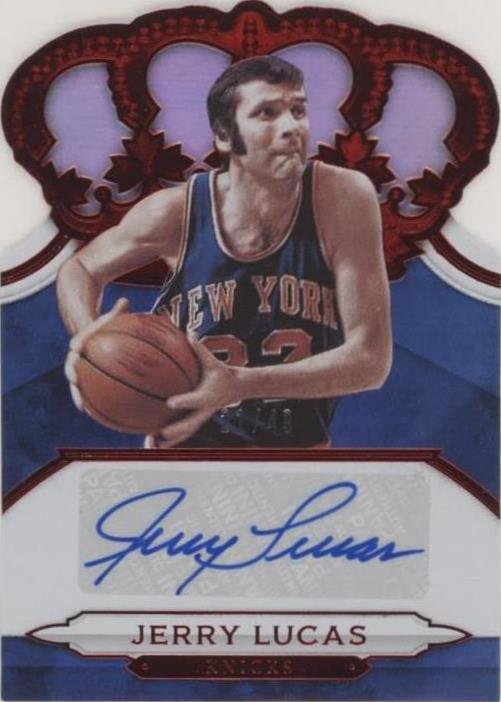 2018-19 Panini Crown Royale - Crown Autographs Jerry Lucas #CA-JLC Red ...