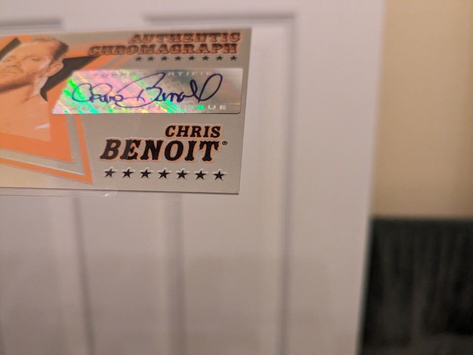 Official WWE Topps CHROME Heritage Chris Benoit Auto Autograph Signed ...