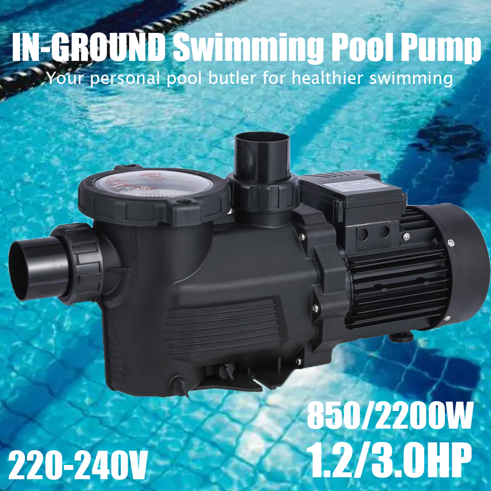1.2-3HP Self Primming Pool Pump, Inground Pool Pump In-Ground w ...
