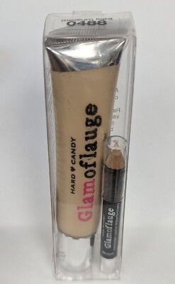 1PC HARD CANDY GLAMOFLAUGE HEAVY DUTY CONCEALER W/ PENCIL 488 MED LIGHT ...