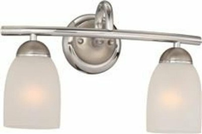 Monument 2493774 Polished Chrome Vanity Light Fixture Two Lamp 17 x 7 x ...