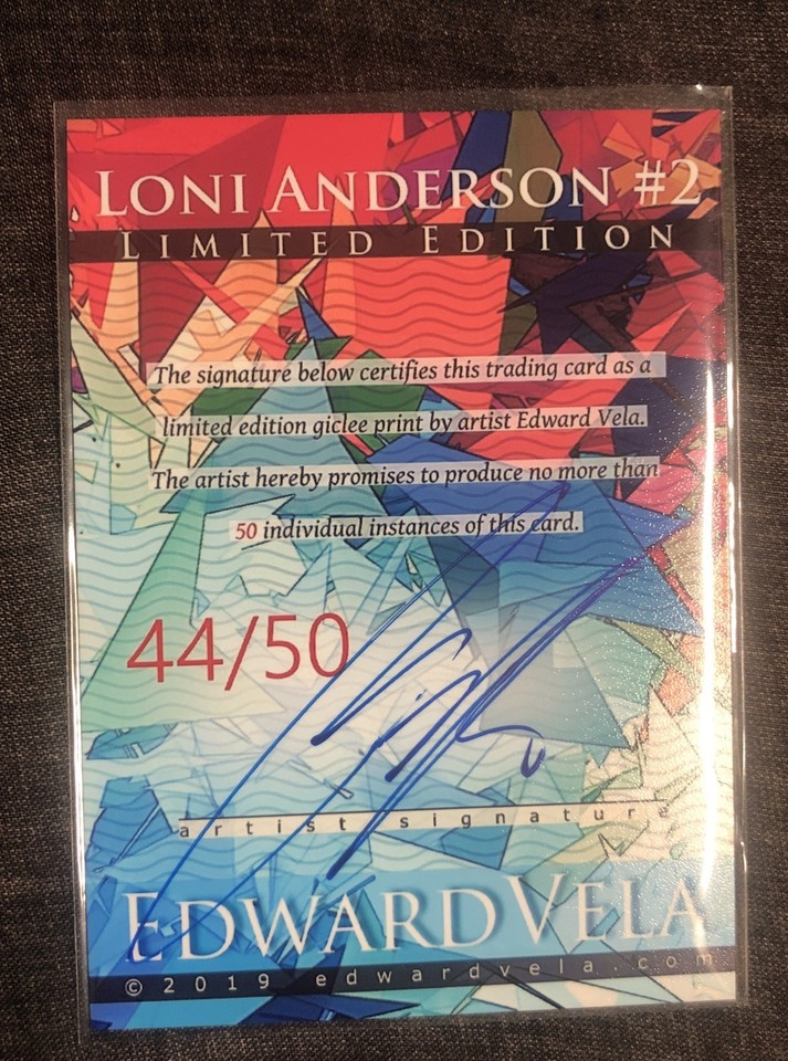2019 Loni Anderson #2 Limited Edition Signed Edward Vela 44/50 Nice ...