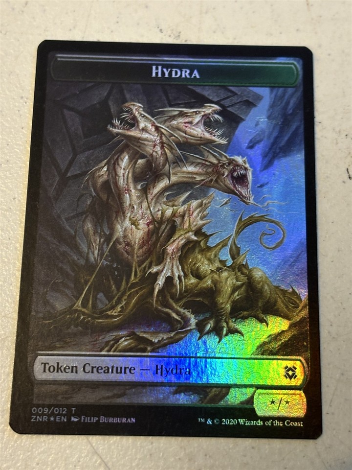 mtg foil token Illusion // Hydra, 006/009, Zendikar Rising, unplayed | eBay