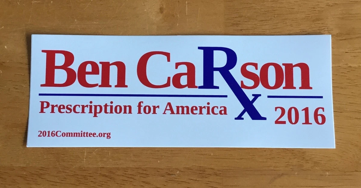 Ben Carson For President Bumper Sticker