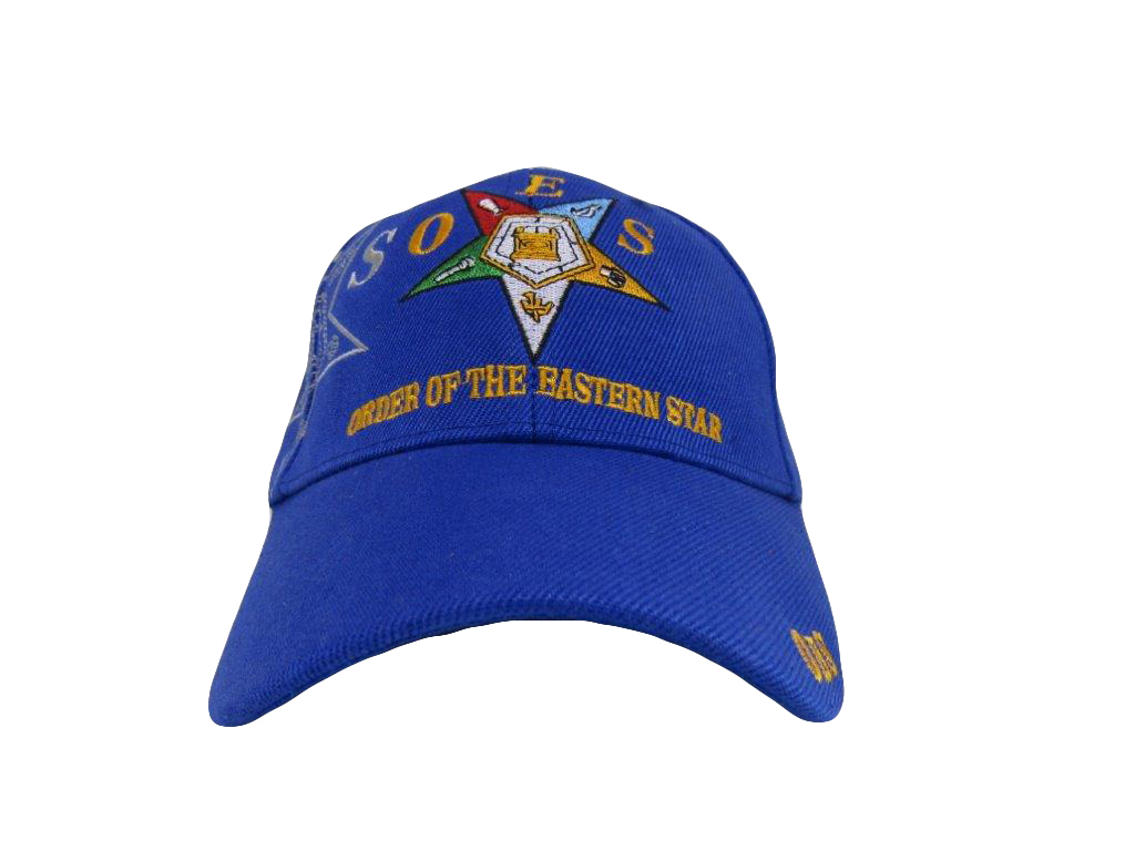 OES Order of the Eastern Star Mason Royal Blue Embroidered Cap CAP964 ...