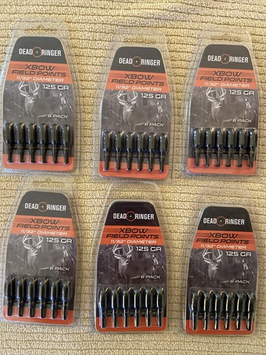 6 Packs (6Tips/Pack) Dead Ringer - 11/32" Diameter - 125 Grain Target ...
