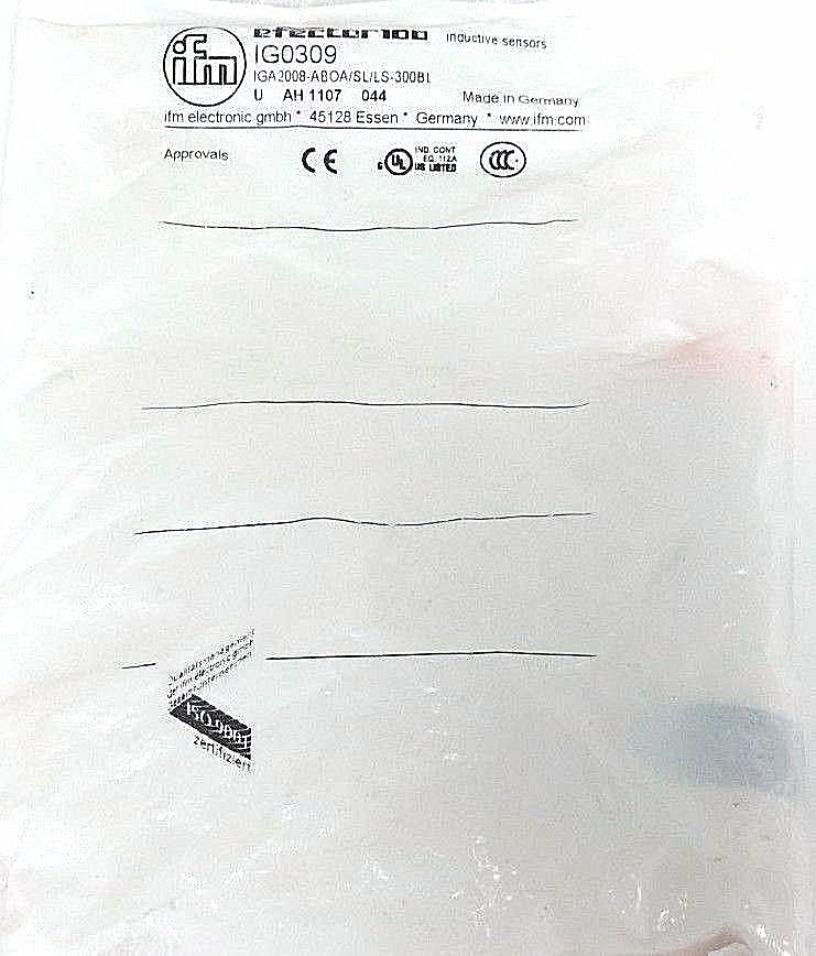 NEW IFM EFECTOR IG0309 PROXIMITY SENSOR IGA2008-ABOA/SL/LS-300BL | eBay