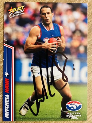 Mitch Hahn Signed 2007 AFL Select Western Bulldogs | eBay