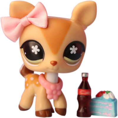 Littlest Pet Shop LPS Deer 634, lps Deer Yellow and Brown Body Green ...
