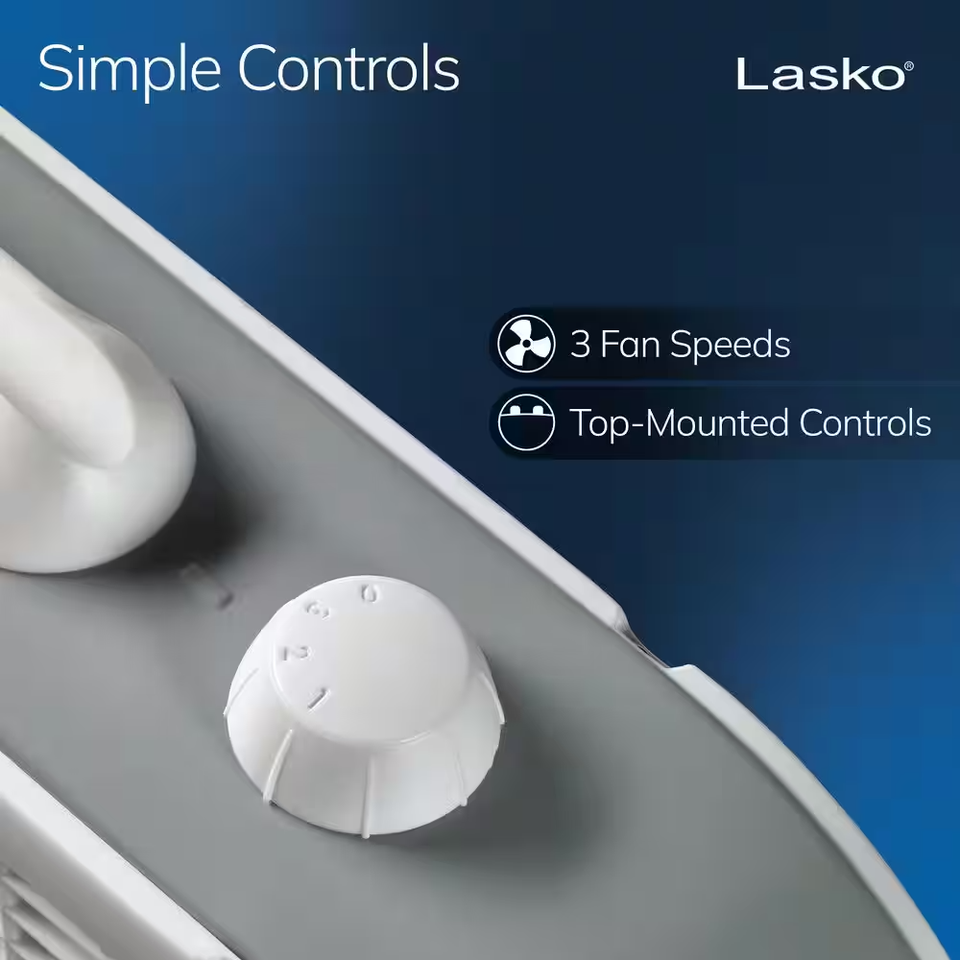 Lasko 20" Classic Box Fan with Weather-Resistant Motor, 3 Speeds, 22.5 ...