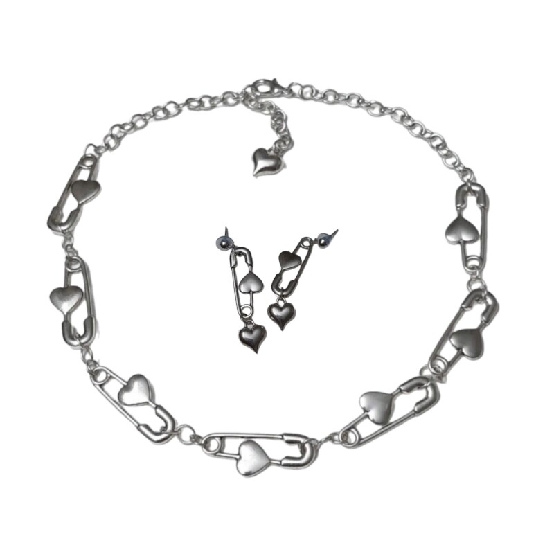 Handmade Heart Collarbone Chain Graceful Brooch Pin Pendant Necklace ...