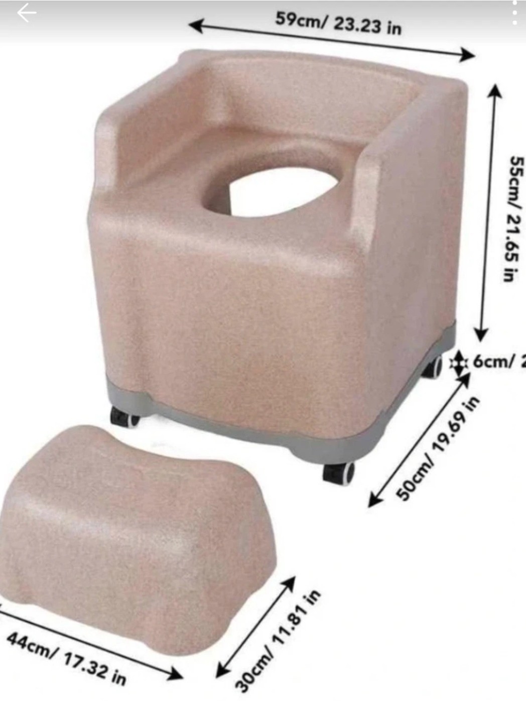 Portable Toilet Strong Load Bearing Mobile Bedside Commode Chair NEW ...