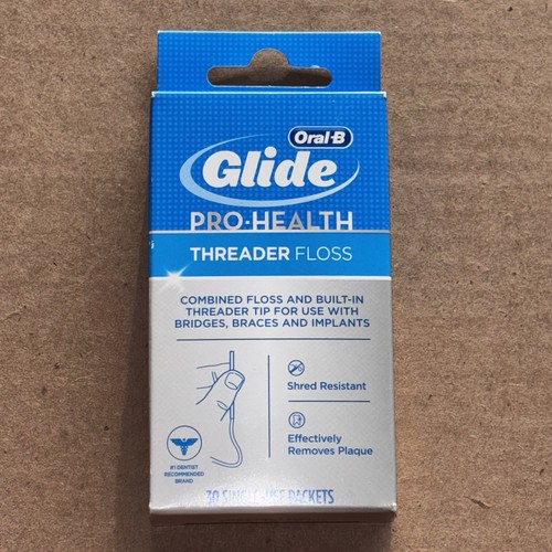 Oral-B GLIDE Pro-Health Dental THREADER FLOSS 30 Single Use Packets ...