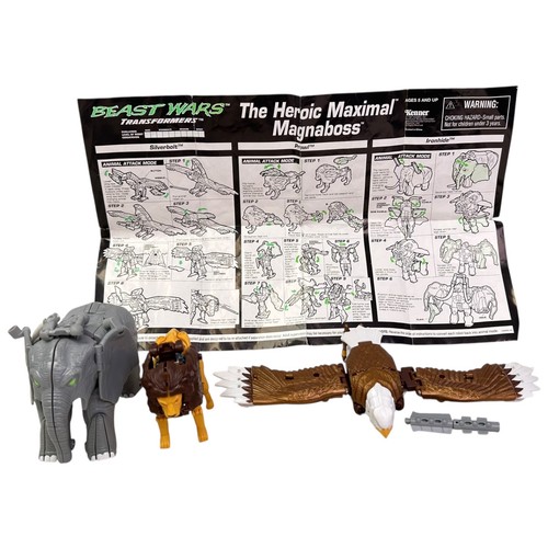Transformers Beast Wars Heroic Maximal Magnaboss Silverbolt Prowl ...