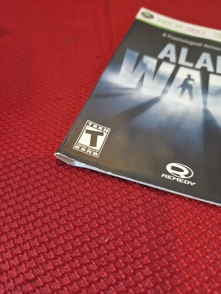 Xbox 360 Alan Wake Cover Art And Instructions | eBay