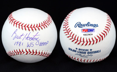 Burt Hooton SIGNED ROMLB Baseball + 1981 WS Champ ITP PSA/DNA ...