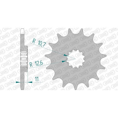 AFAM 520XRR3-G Clip Kettensatz Stahl für Husqvarna TE 510 i.e ...