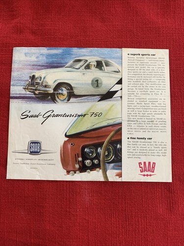 Saab Granturismo 750 Original Brochure Very Good | eBay